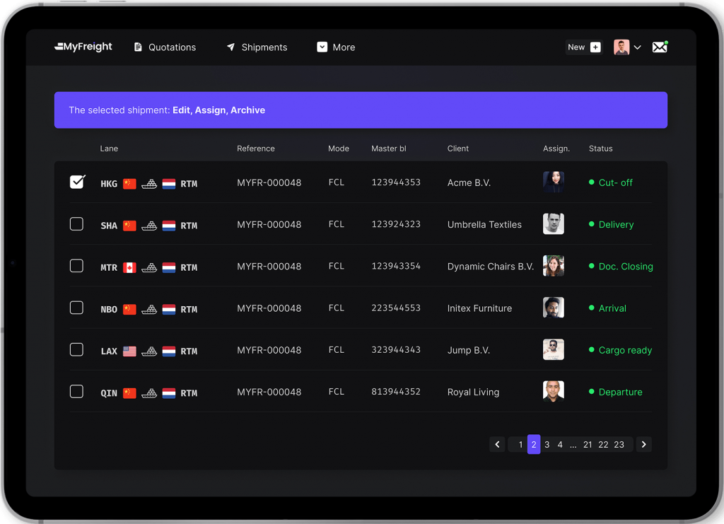 Contact Myfreight for Freight Management – Save Water